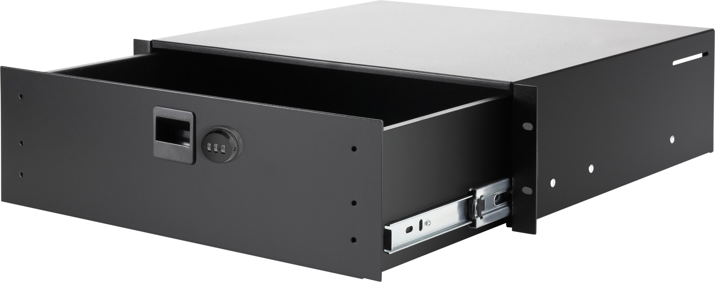 Adam Hall 19" Parts 87403 A CL Rackschublade 3 HE Alu mit Zahlenschloss ...