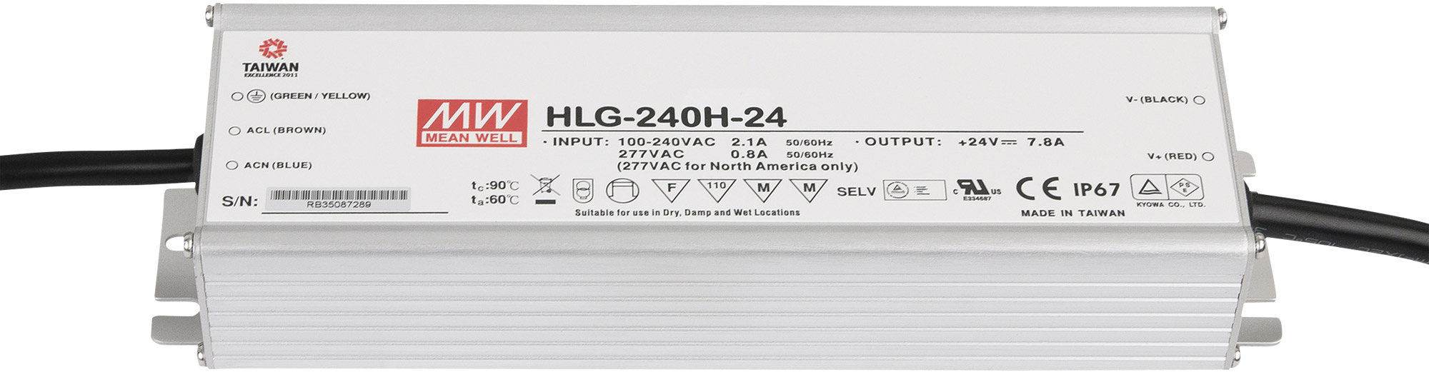 MEANWELL LED-Netzteil 240 W/24 V DC MEAN WELL HLG-240H-24 - günstig bei LTT