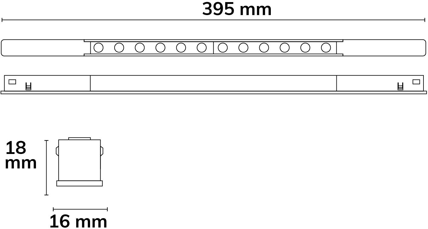 ISOLED Track48 Leuchte Mini Raster, weiß, 34cm, 12W, 36°, UGR - günstig ...