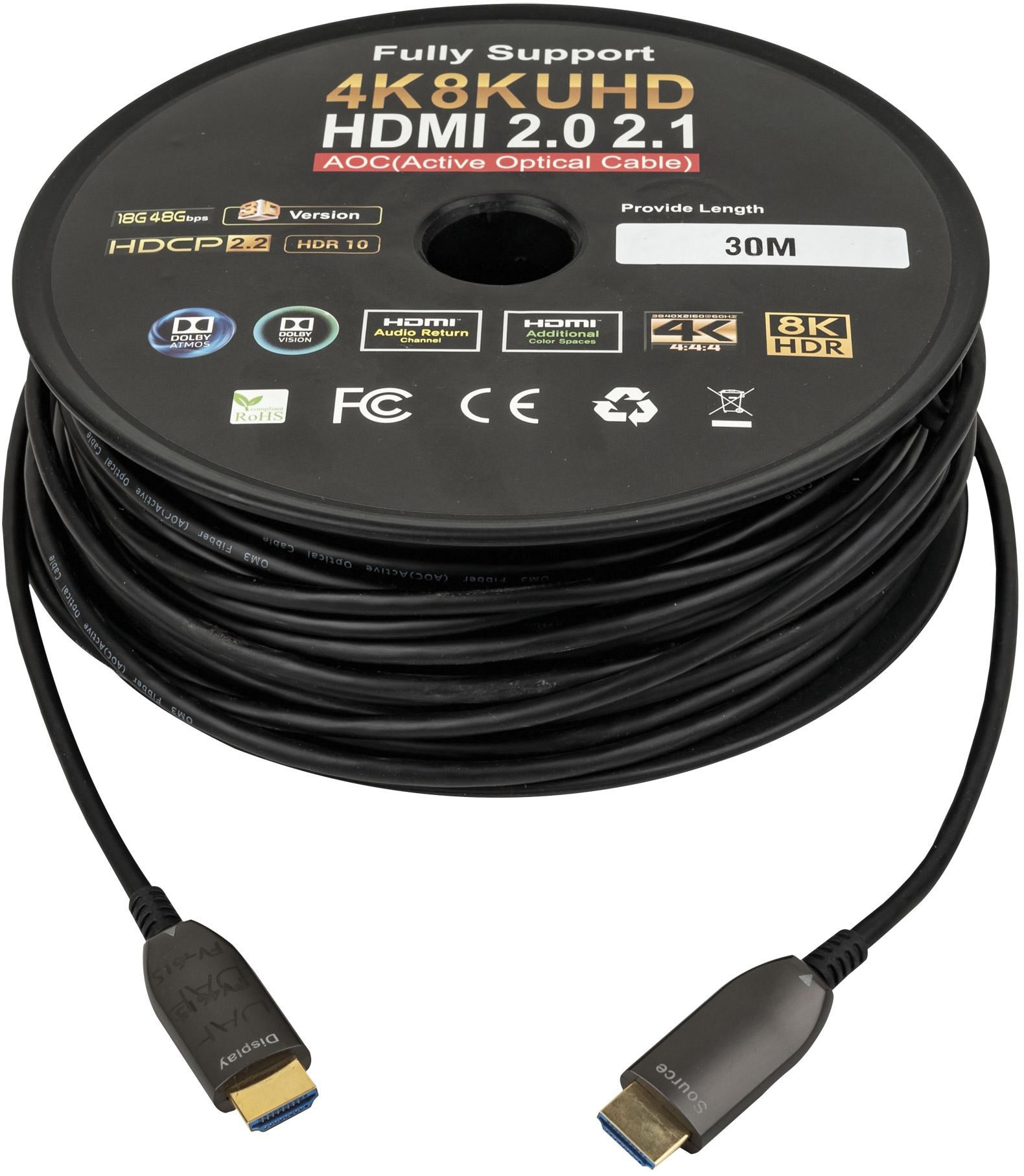 DAP Audio HDMI 2 1 AOC 8K Fibre Cable Vergoldet UHD 30 M G nstig DAP Audio HDMI 2 1 AOC 8K Fibre Cable Vergoldet UHD 30 M G nstig