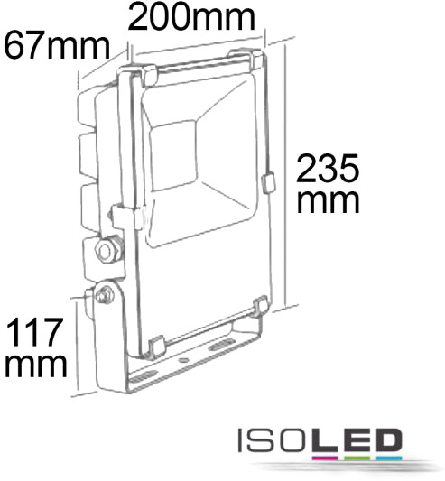 ISOLED LED Fluter Prismatic 50W, neutralweiß, anthrazit, IP66 - günstig ...