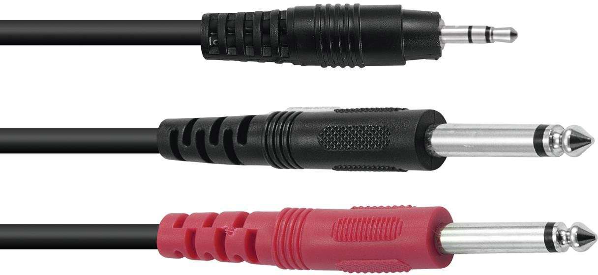 OMNITRONIC Cable adaptador 3,5 Jack/2xJack ECO 3m bk - a buen precio en LTT