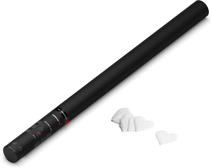 Magic FX Manual Confetti Cannon PRO 80 cm Hearts - White - cheap at LTT